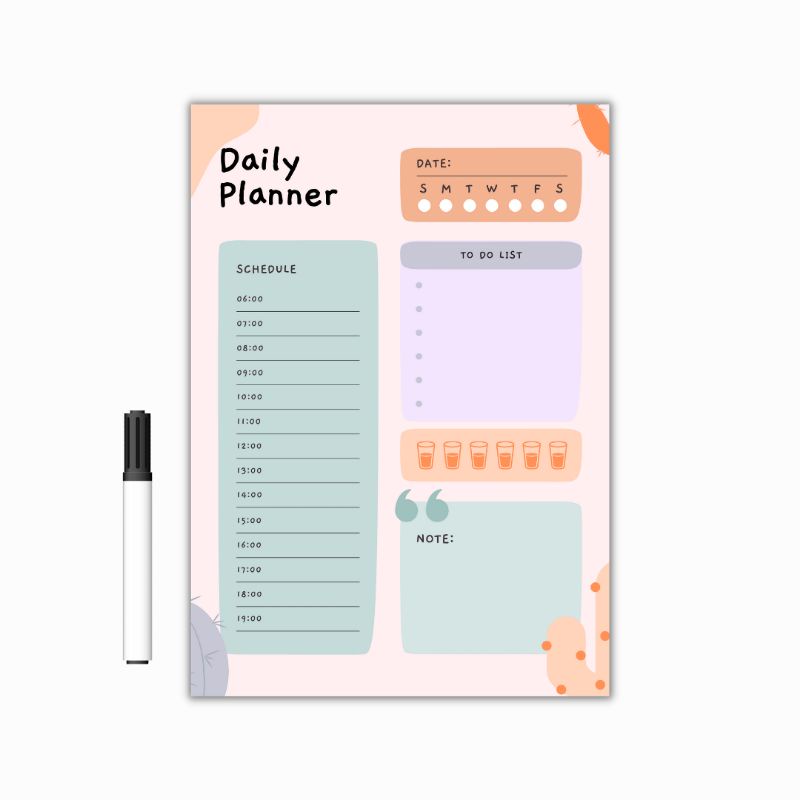 Reusable Daily Planner Board (laminated erasable) | Shopee Philippines