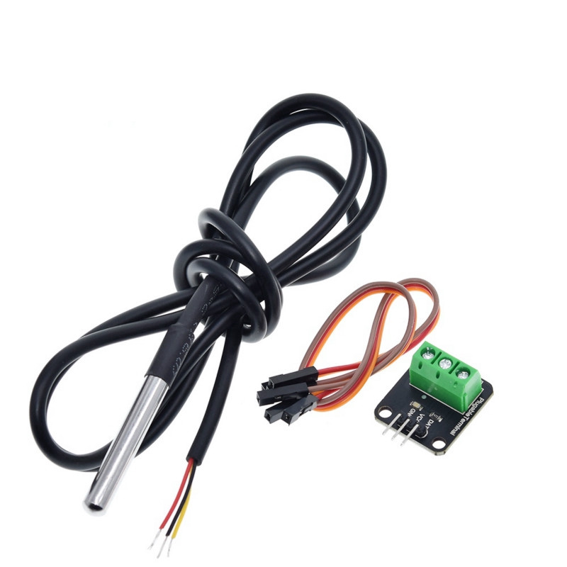 DS18B20 Temperature Sensor Module Kit Waterproof 100CM Digital Sensor ...