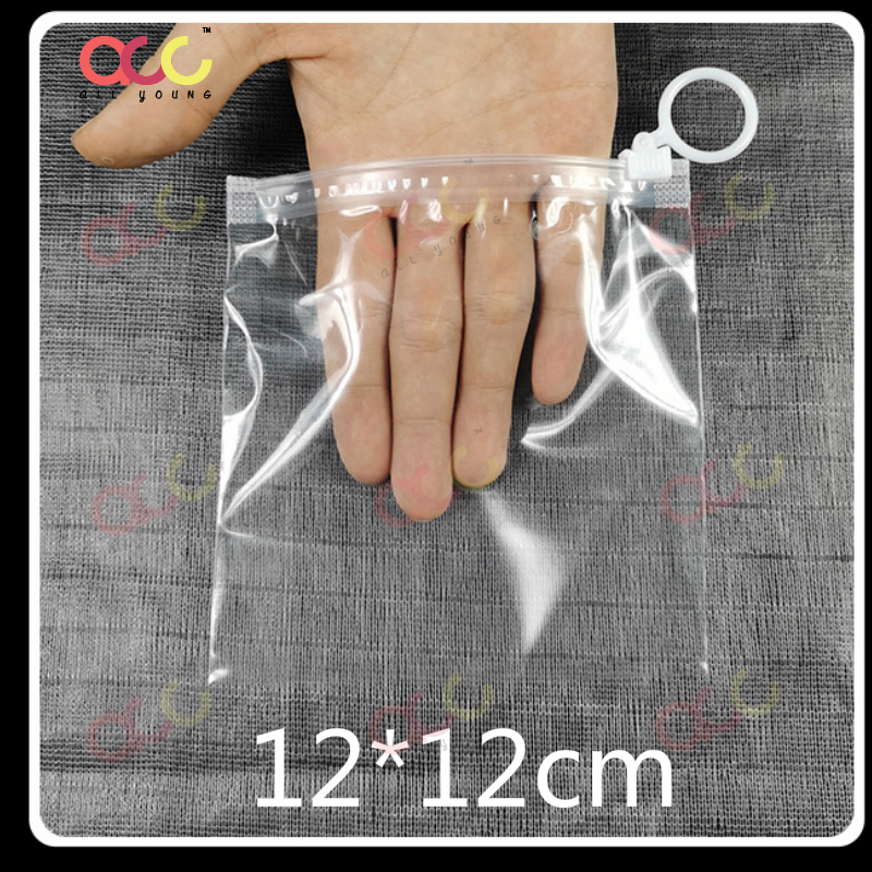 PE Transparent Pull Ring Storage Zipper Bag - With Ziplock Pouch ...