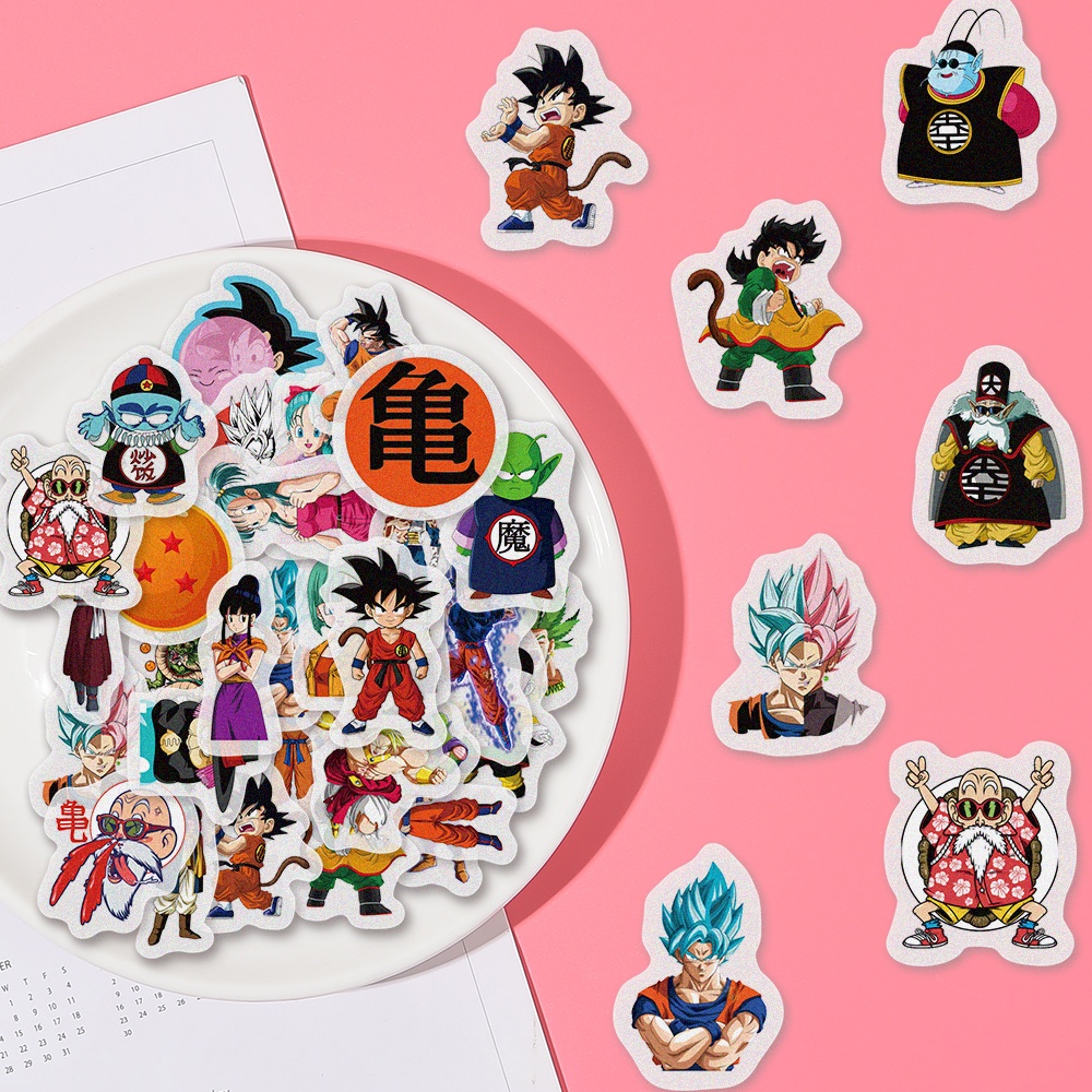 Cute Cartoon Anime Series Dragon Ball One Piece Boxed Stickers Student ...