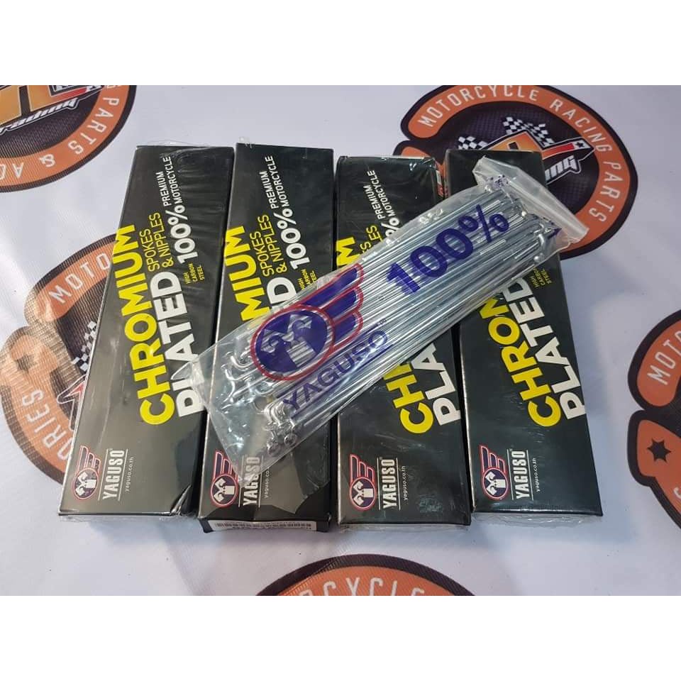 YAGUSO STAINLESS CHROME SPOKES ( FRONT & REAR ) | Shopee Philippines