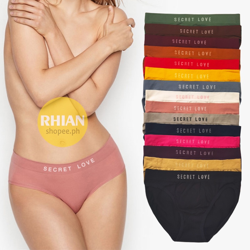 Rhian seamless letter printed full panty plus size briefs for women ...