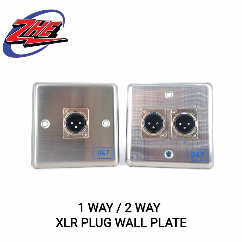 XLR PLUG 1WAY / 2WAY METAL WALL PLATE / METAL FACEPLATE | Shopee Philippines