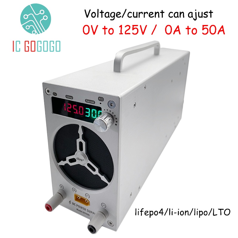 0V to 126V 50A Voltage Current Adjustable Charger Smart Li-ion Lifepo4 ...