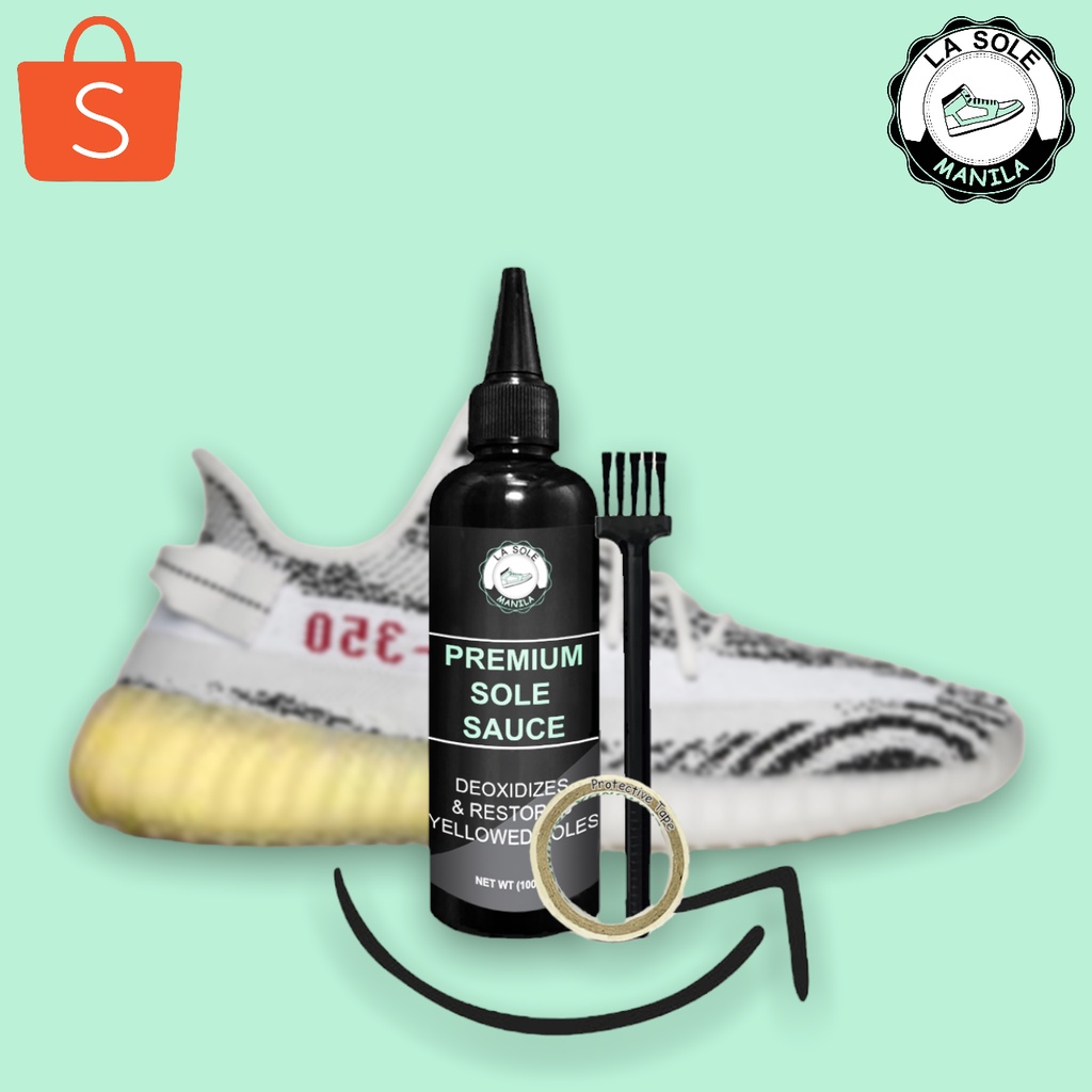 La Sole Manila 3in1 Premium Sole Sauce Whitening Oxidizing Cream for Sneaker with free Brush 100 ...