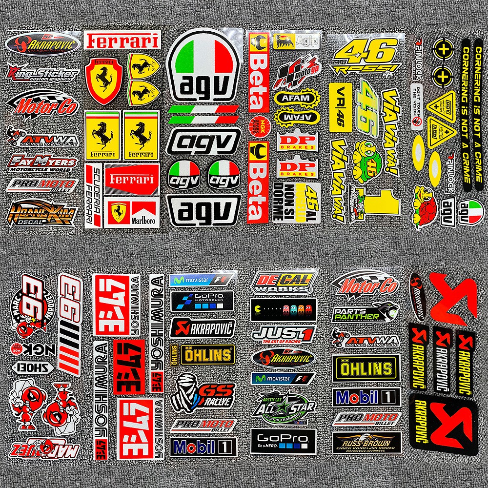 1 SET YOSHIMURA Reflective Motorcycle Side Strip Helmet Sticker ...