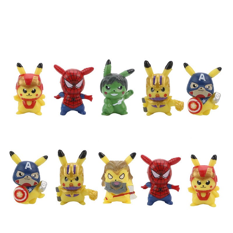 6pcs 8pcs 10pcs/set Pokemon Toy Mini Pirate Avengers Pikachu Action ...