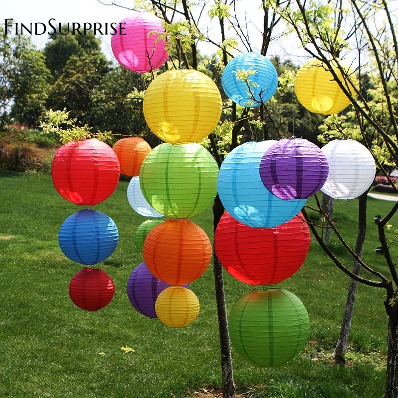 Kindergarten Colorful Round Paper Lanterns/ Chinese New Year Hanging ...