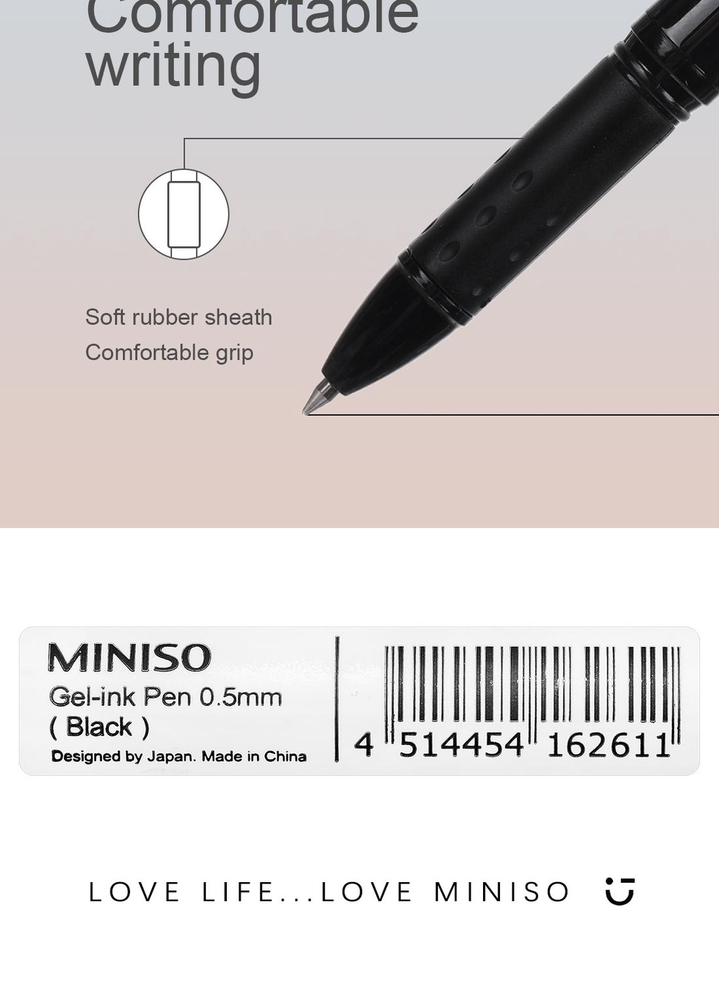 Miniso Gel Ink Pen 0.5Mm Black | Shopee Philippines