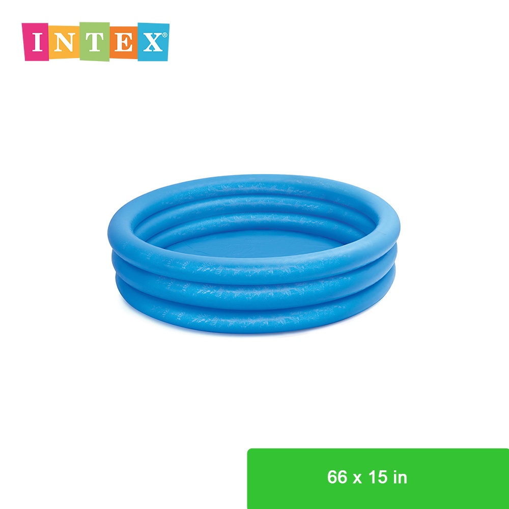 INTEX® 58446 Crystal Blue Pool, 3-Ring, Ages 2+ (66 x 15 in) | Shopee ...