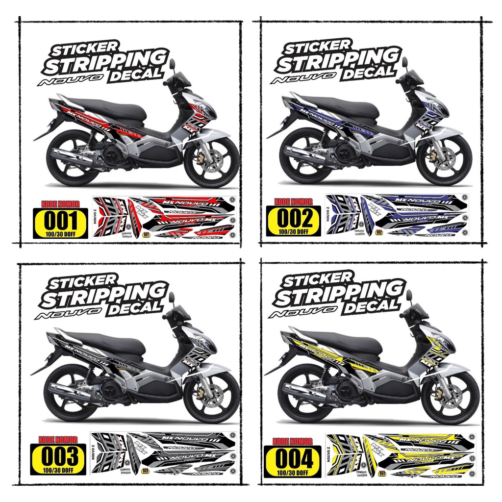 Yamaha NOUVO MX Striping Sticker DOFF Variation All Ready | Shopee ...