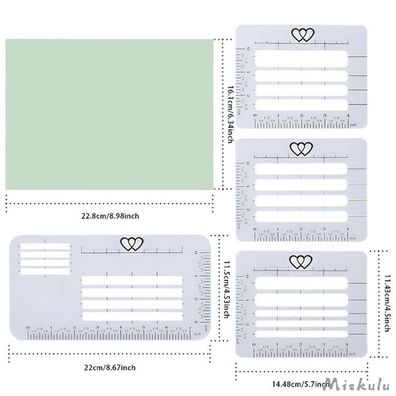 4pcs Envelop Addressing Guide Stencils, Lettering Ruler Templates ...