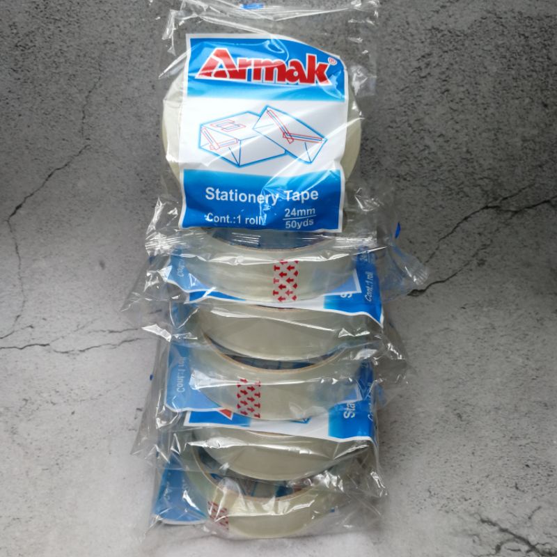 Armak Big Stationery Tape 1/2"(12mm) x 50Y, 3/4"(18mm) x 50Y, 1"(24mm ...