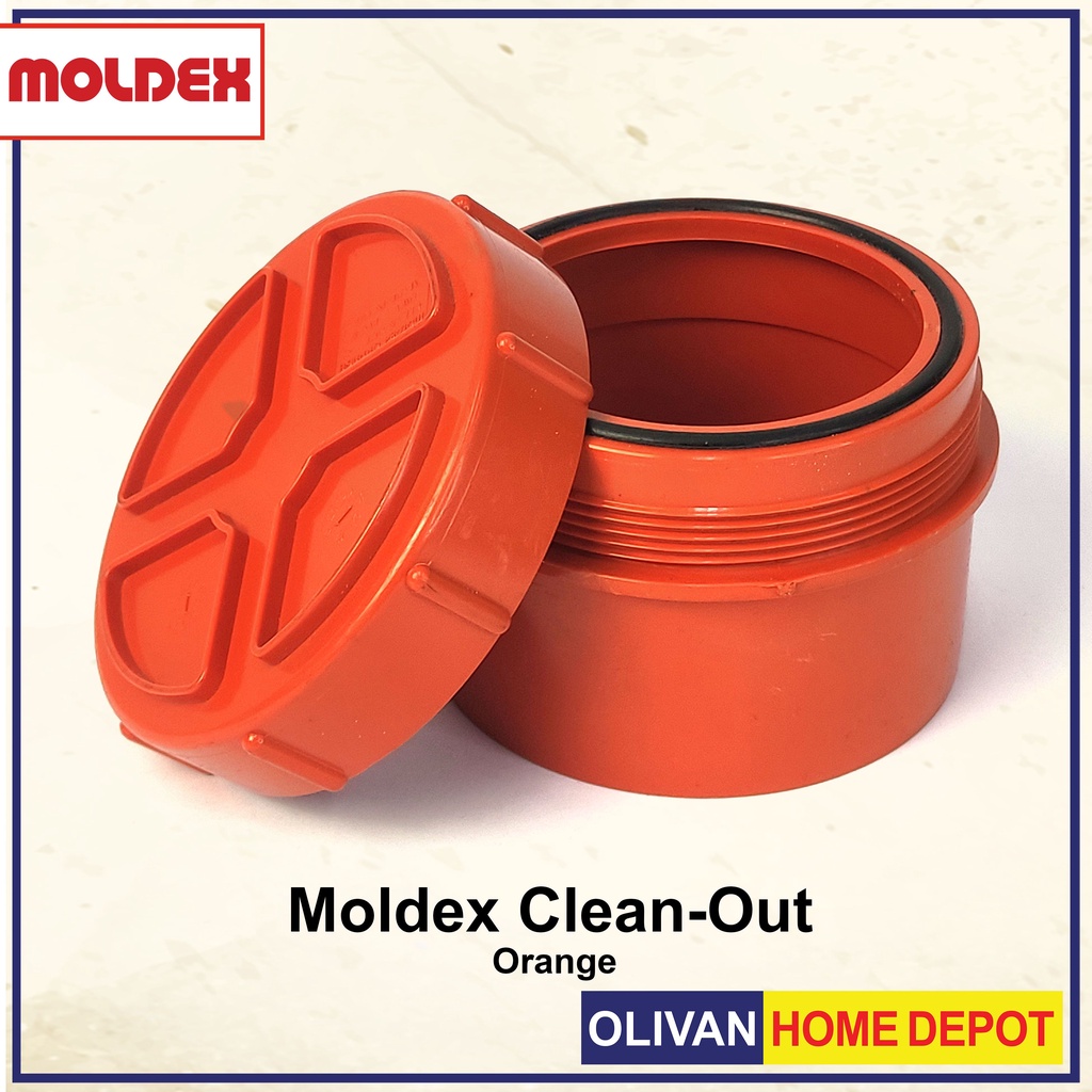 MOLDEX Orange Fittings PVC Clean-Out Drain, Waste & Vent (DWV) Sanitary Piping System 2,3,4 ...