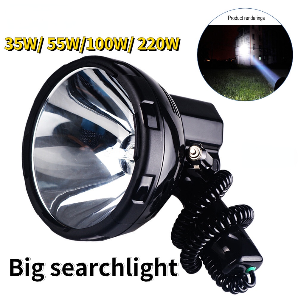 【35W/55W/100W/220W】Super Big flashlight led search light rechargeable ...