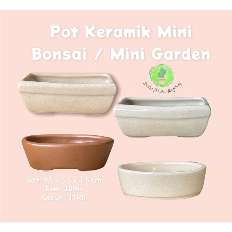 Mini Bonsai/Mini garden Ceramic Pot | Shopee Philippines