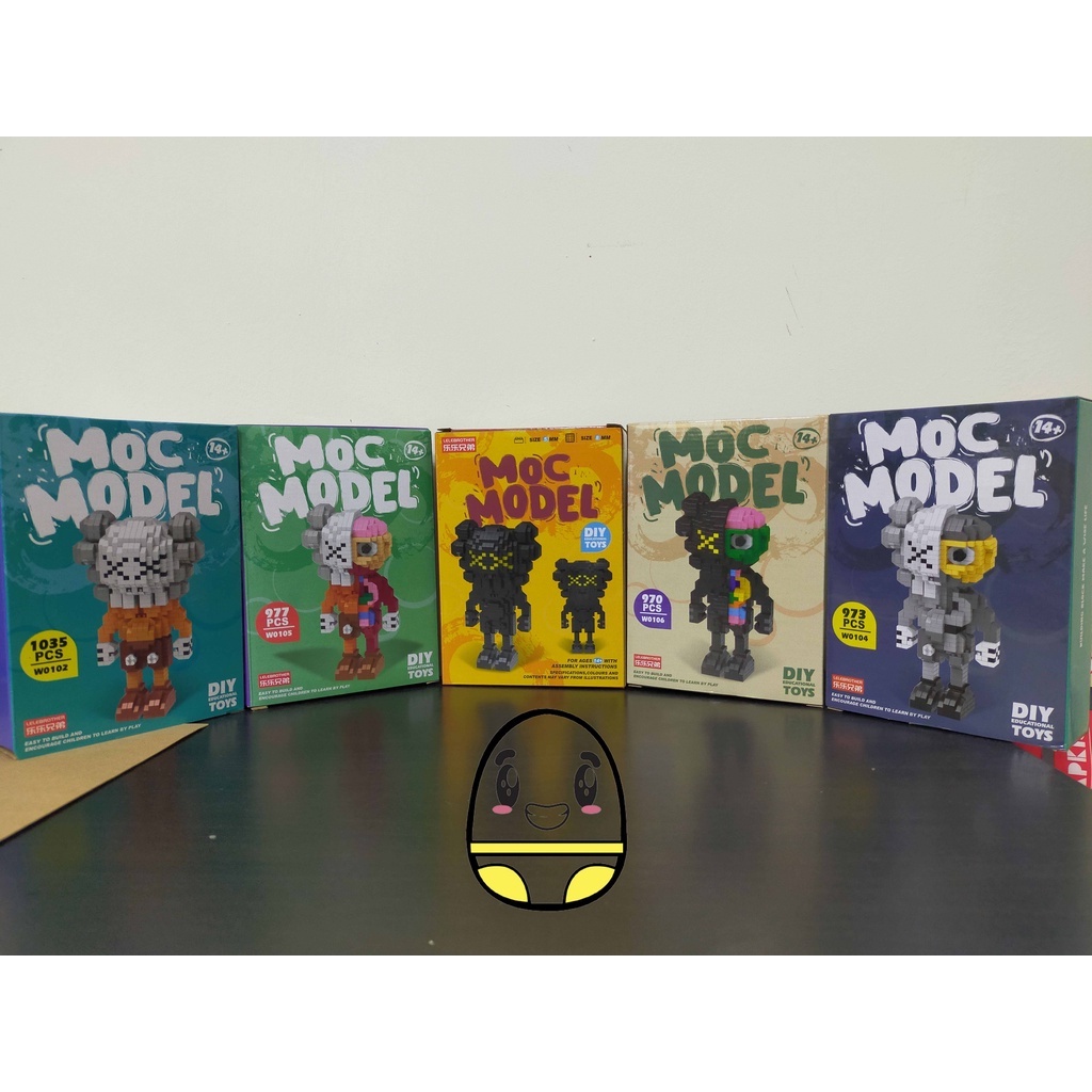 Lelebrother Mini Lego Block DIY Kaw Character Model Building Blocks ...