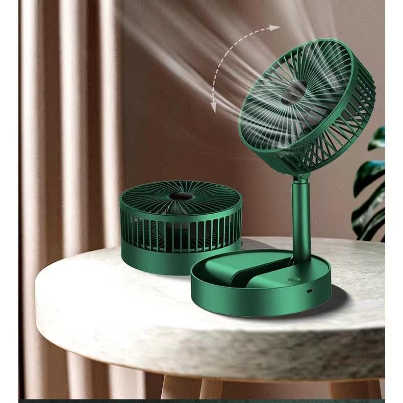 SJW Desk Electric Fan Small folding fan with USB retractable 2-speed ...