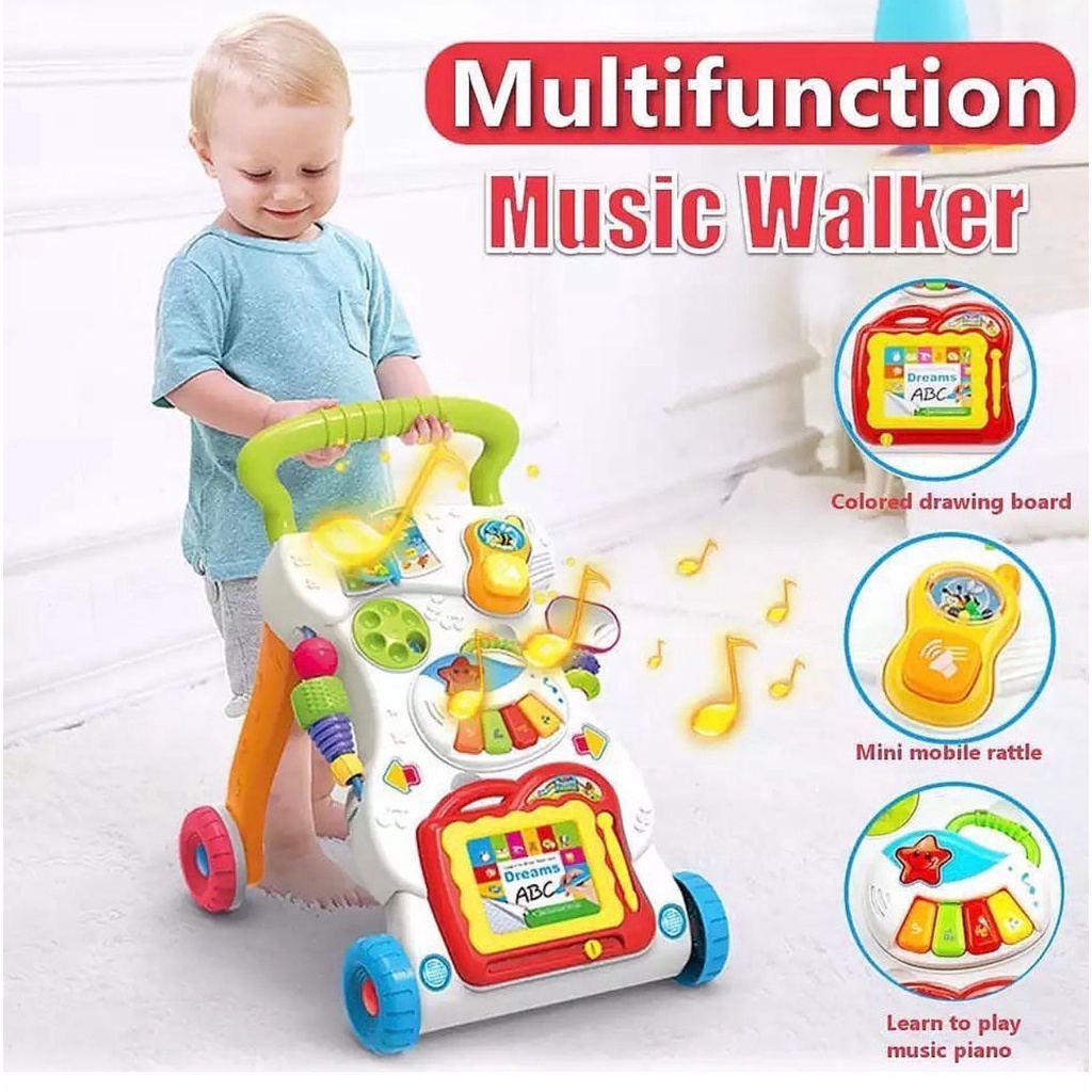 Baby push Walker Toddler Trolley Sit-to-Stand Walker for Kid's Early ...
