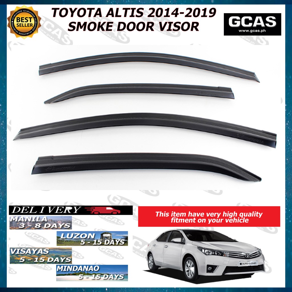 2014-2018 Toyota Altis Rain Visor, Rain gutter, Door visor, Window ...
