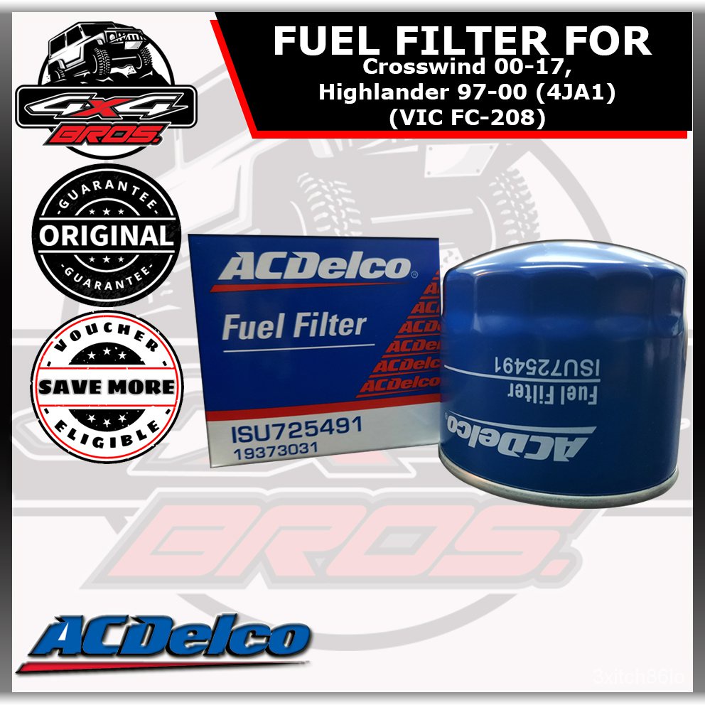 FUEL FILTER ACDELCO For Crosswind 00-17, Highlander 97-00 (4JA1) W ...