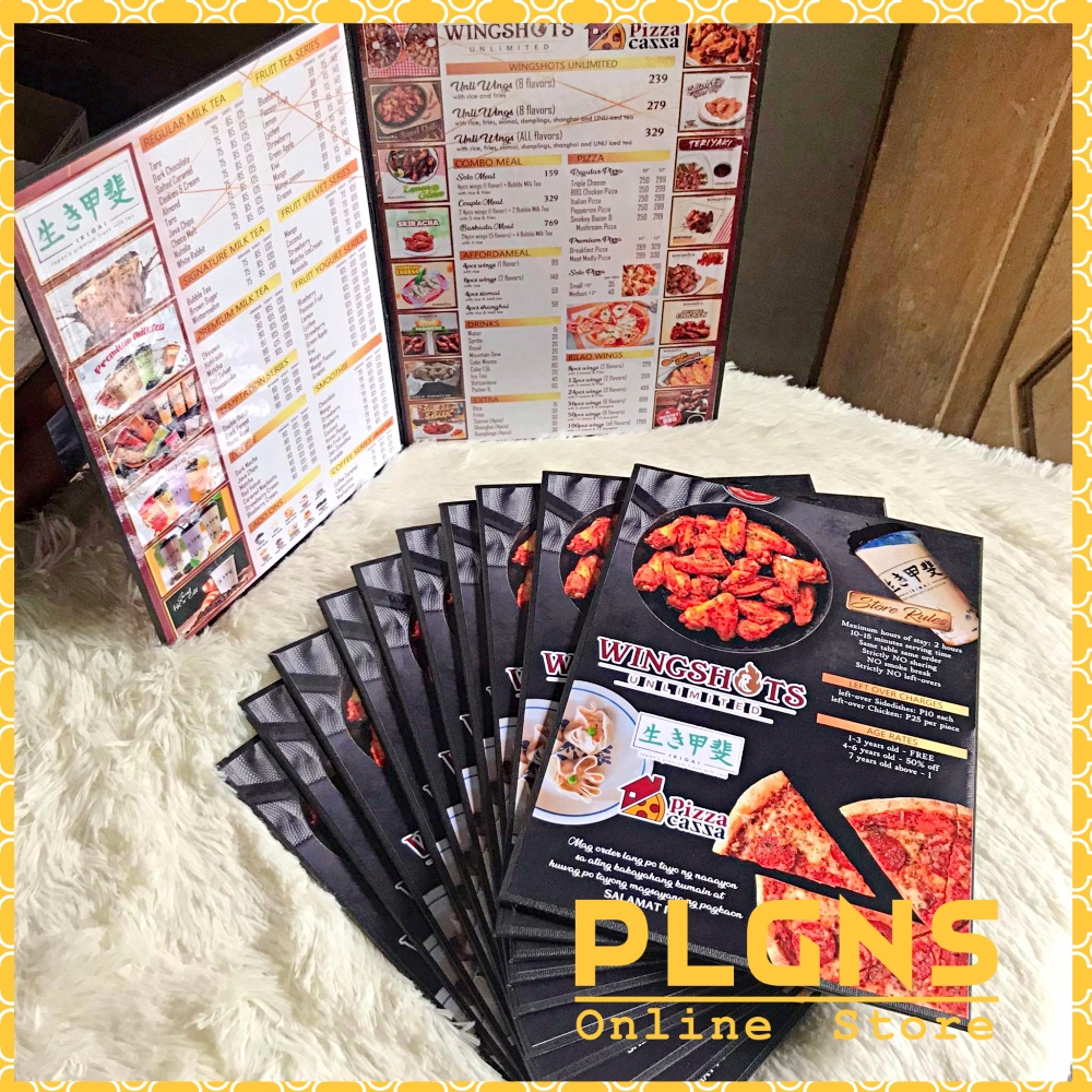 Menu Customized Personalized| TRIFOLD Flip Menu | Folded Menu | Shopee ...