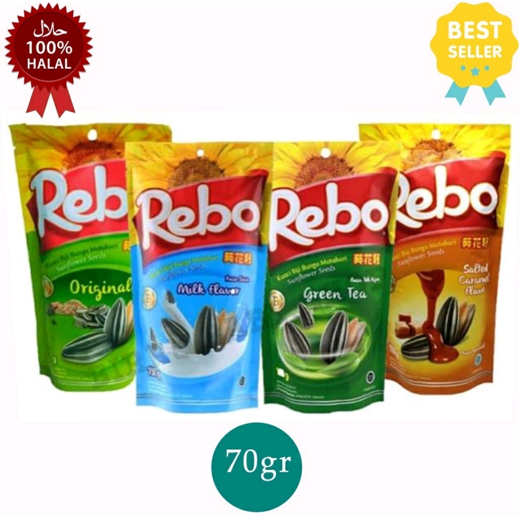 Kuaci REBO 70 GR - ORIGINAL MILK GREENTEA Caramel | Shopee Philippines