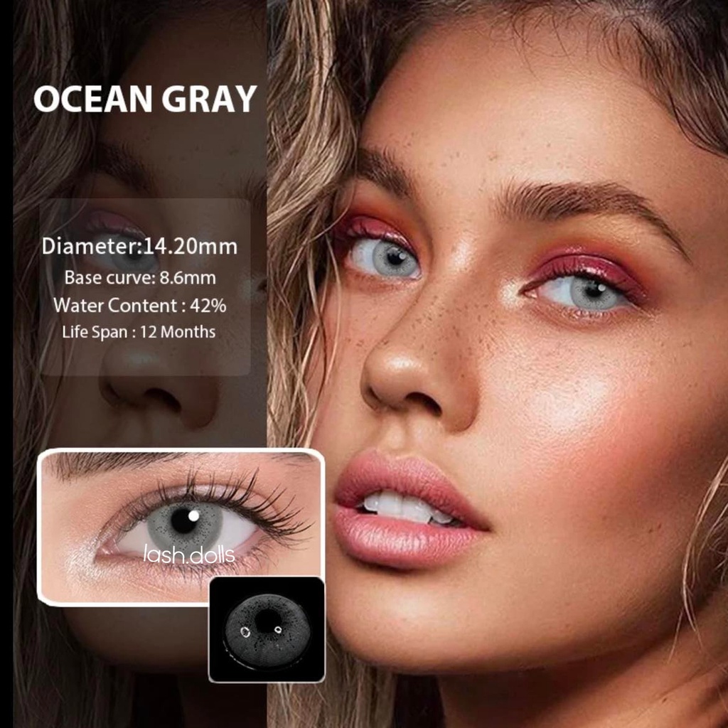 Solotica Batis Ocean Contact Lens Normal Size Natural Look Free Case ...