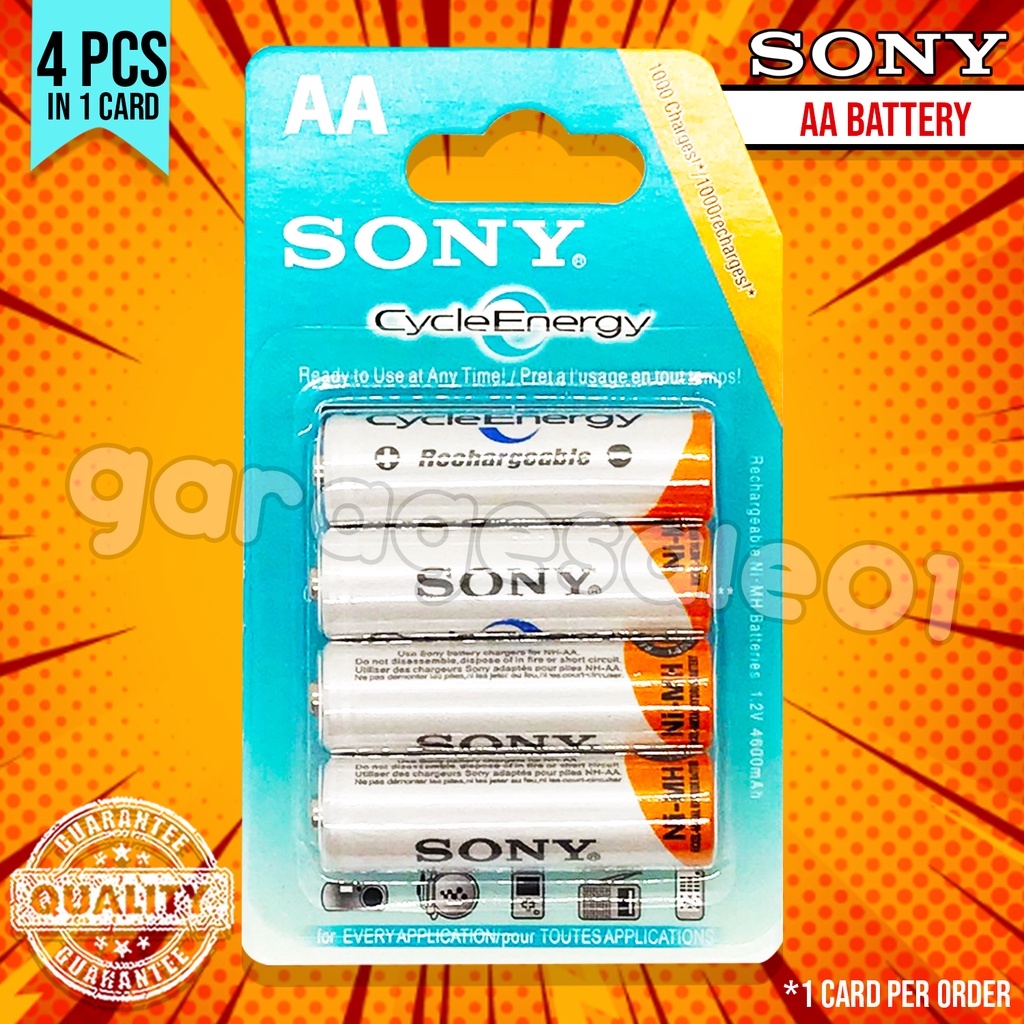 SONY RECHARGEABLE BATTERY AA 4IN1 | Shopee Philippines