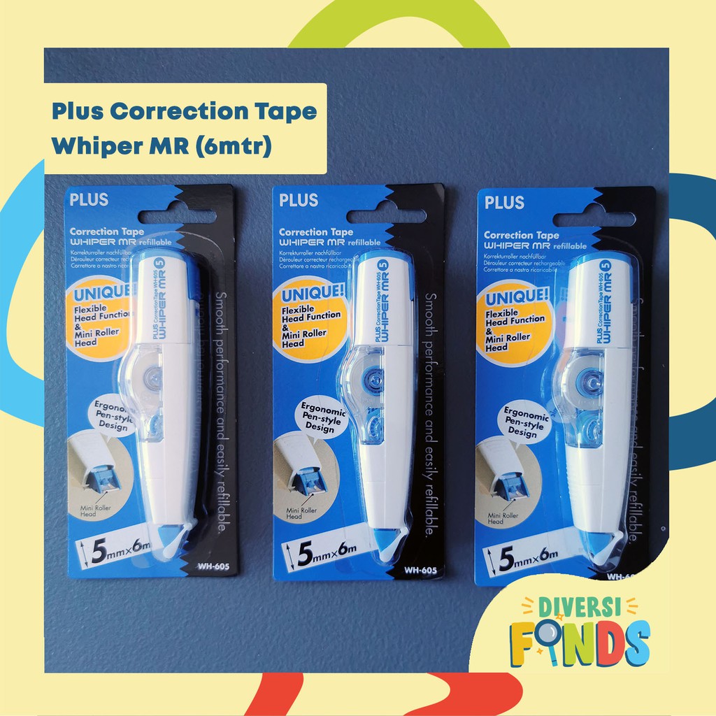 Plus Correction Tape Whiper WH-605 | Shopee Philippines