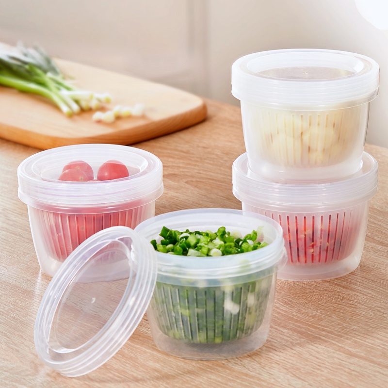 Food preservation box Fruit Scallion Ginger Garlic Portable Plastic ...