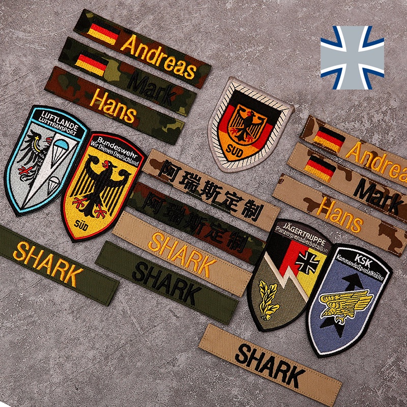Customized your name German cluster spot camouflage name strip tactical ...