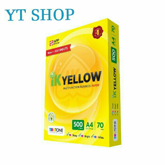 IK Yellow A4 Paper 70gsm 500 Sheets/Ream (1 REAM) | Shopee Philippines