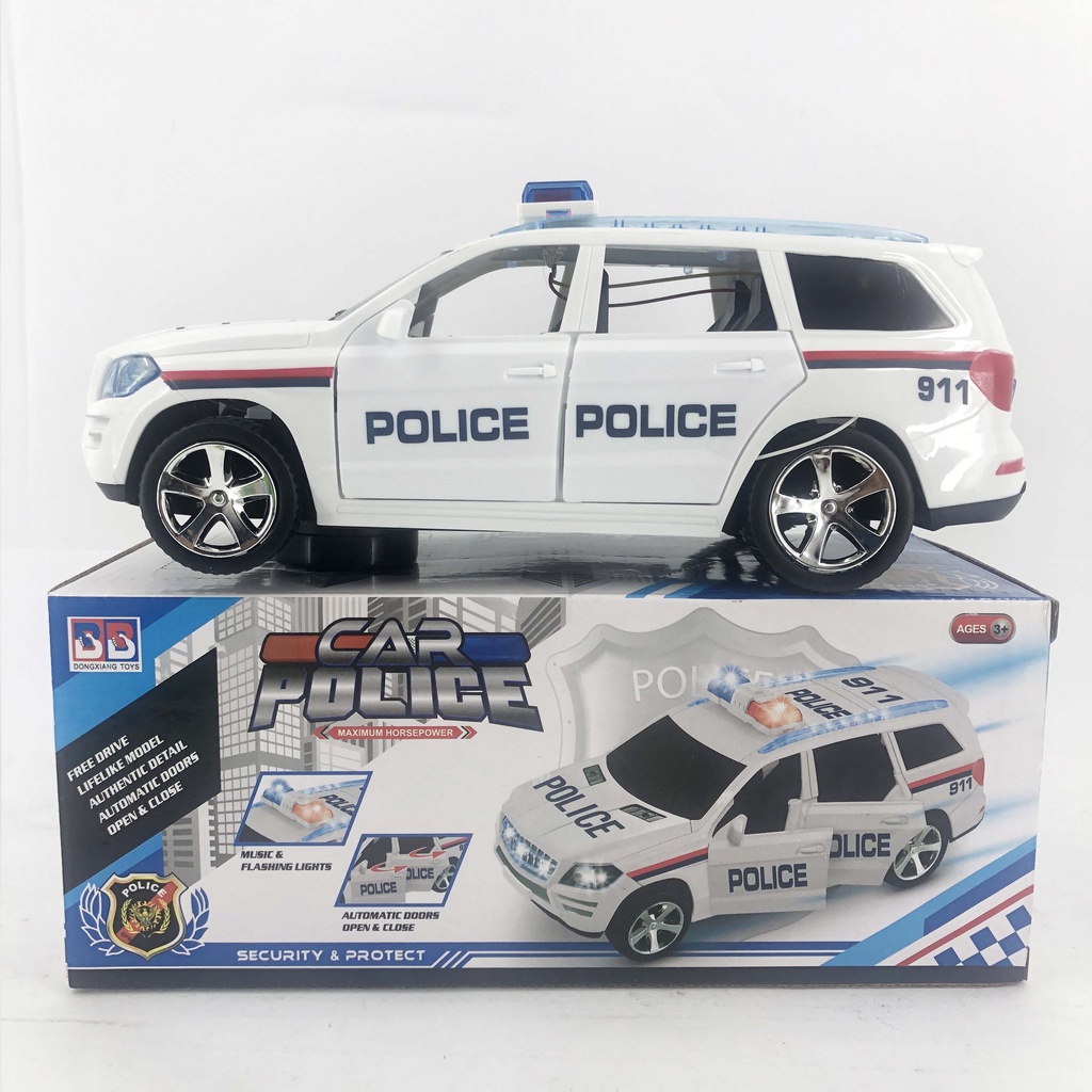 Lucky (new) Police Car bump and go open door Best Quality | Shopee ...