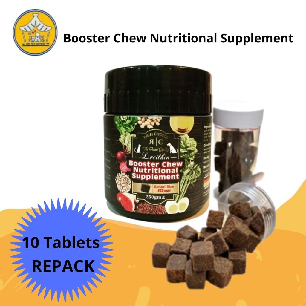 BOOSTER CHEW CAT NUTRITIONAL SUPPLEMENT ( 10'S / REPACK ) | Shopee ...
