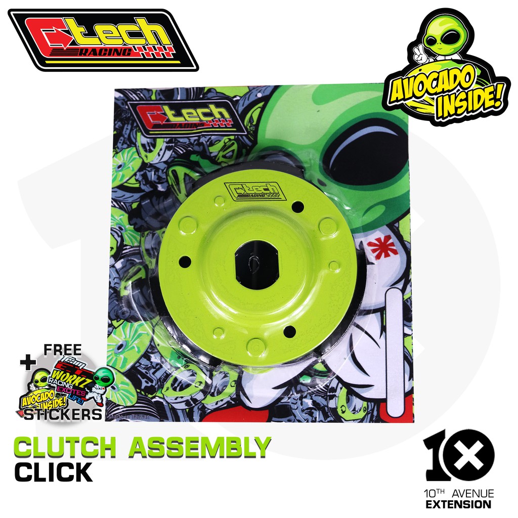 10thX ETECH Avocado CVT Clutch Assembly for Click 125 (V1 & V2) and 150 ...