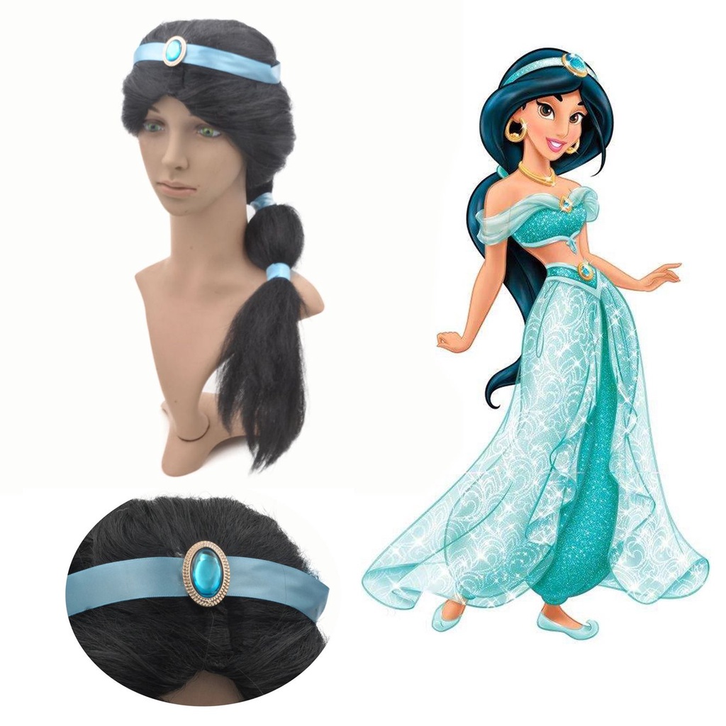 Wig Aladdin Kids Jasmine Princess Wig Arabian Diss Princess Cos Wig ...