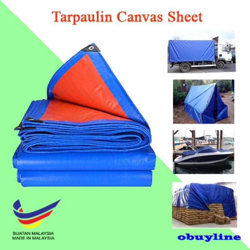 Quickfix Canvas Canopy 6ft 8ft 9ft 10ft 12ft Blue Orange Canvas Khemah ...