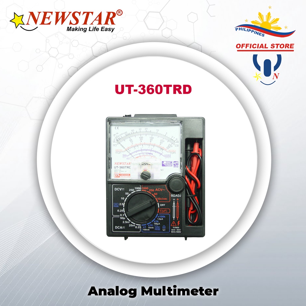 Newstar Analog Multitester With Cover Ut 360trd Shopee Philippines