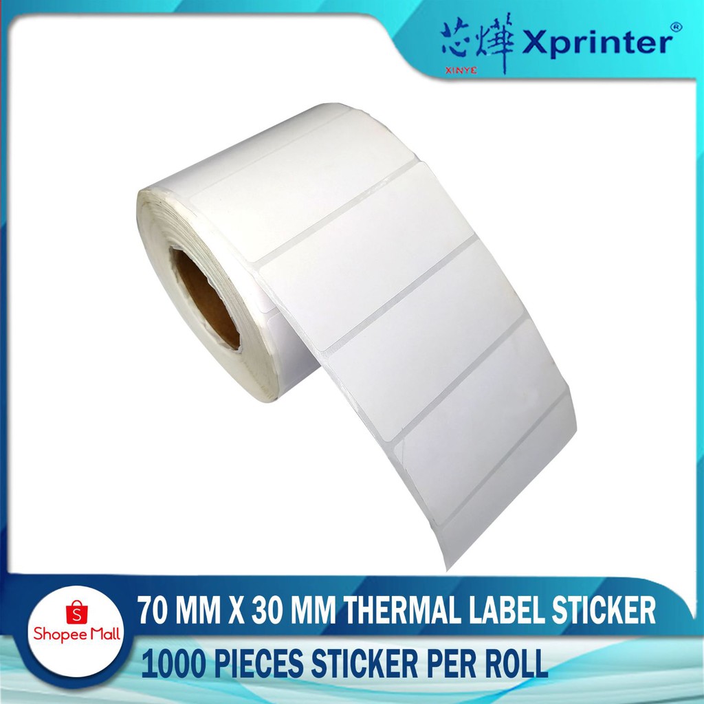 Xprinter 1 roll 70 x 30 mm Barcode Sticker Thermal Price Label Product ...