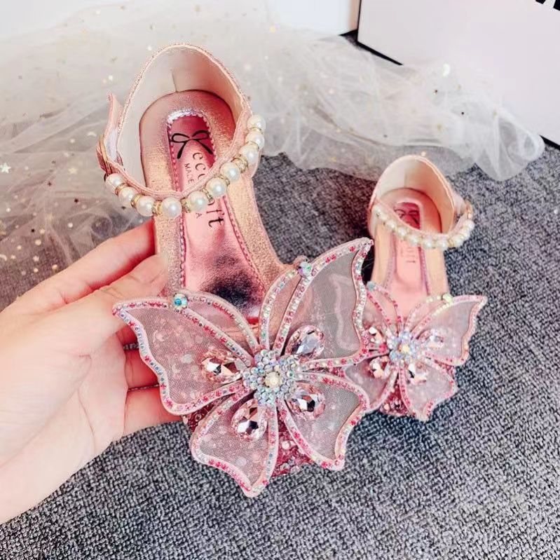 [High-end catwalk models] Girls' super fairy rhinestone butterfly kids ...