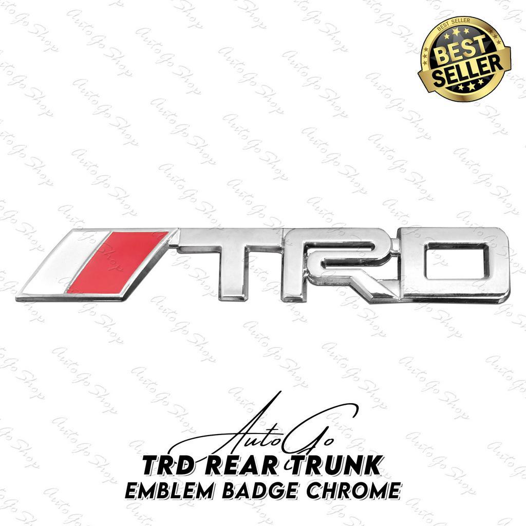 TRD Rear Trunk Emblem Chrome (ABS Plastic) | Shopee Philippines