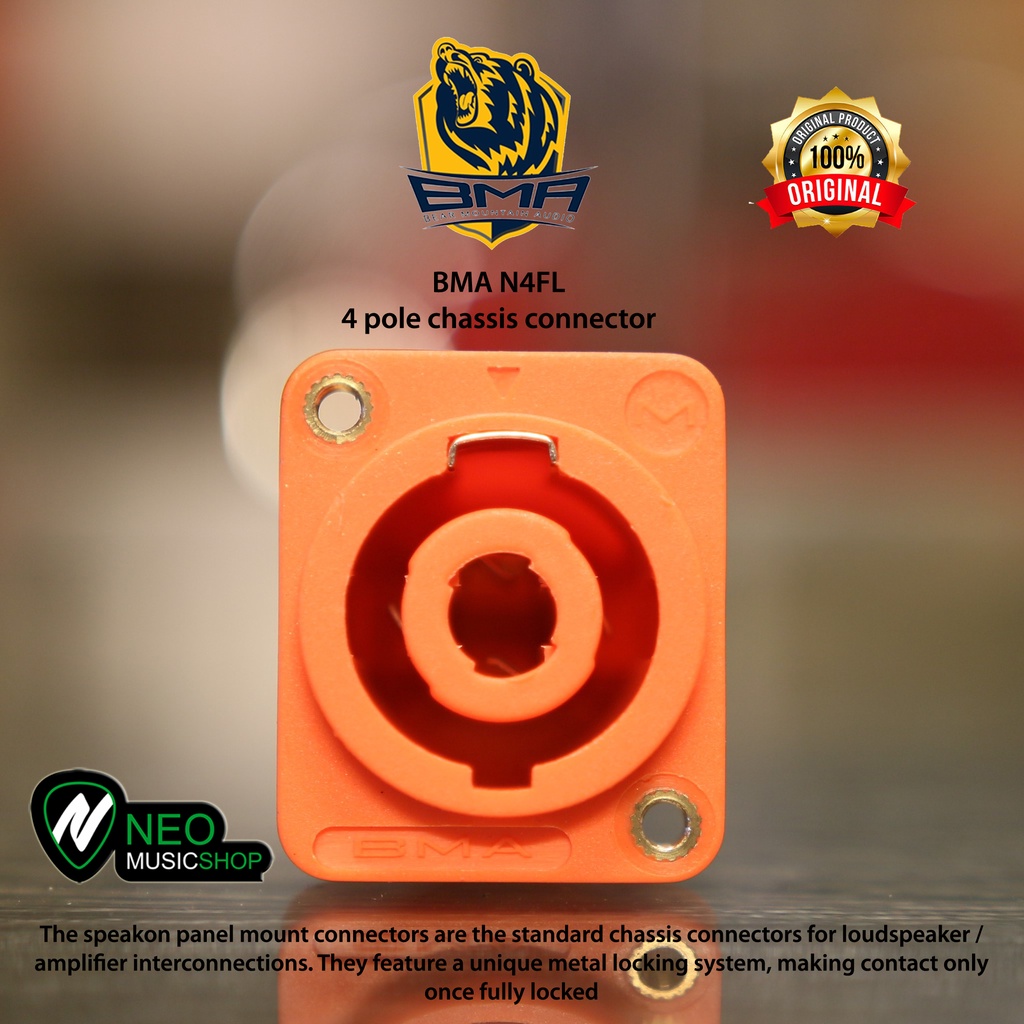 Original BMA N4FL 4 pole chassis connector socket | Shopee Philippines
