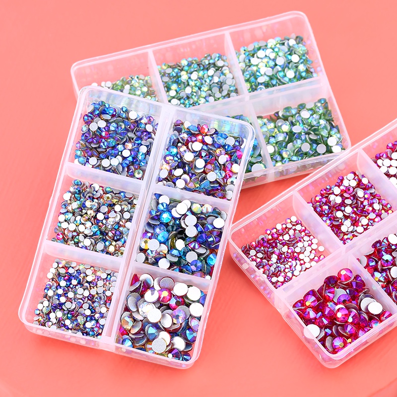 1560pcs/box Glass Crystal Mix Sizes Non Hot Fix Rhinestone Set Flatback ...