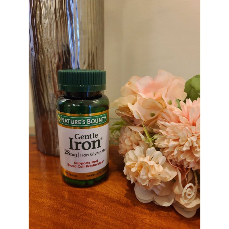 Nature's Bounty, Gentle Iron, 28 mg (90 Capsules) | Shopee Philippines