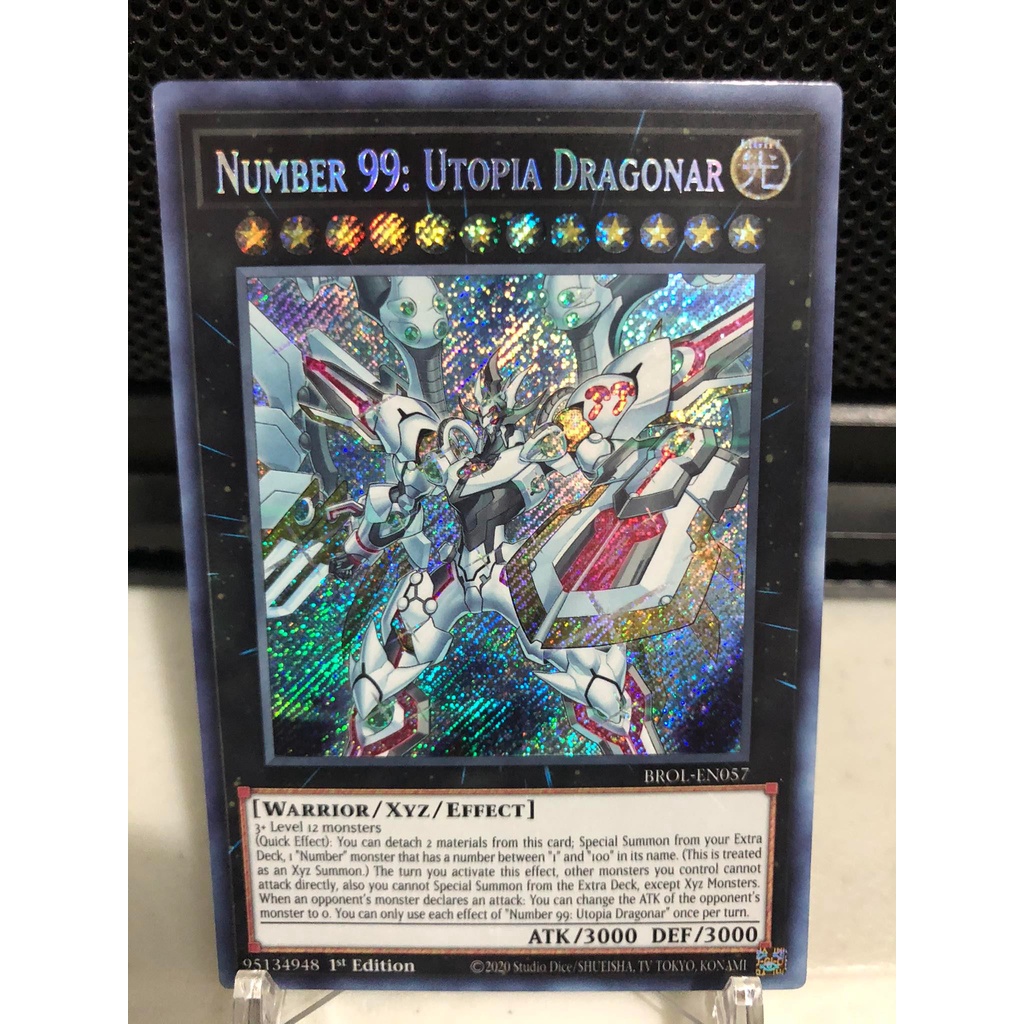 Number 99: Utopia Dragonar - BROL-EN057 - Secret Rare 1st Edition ...