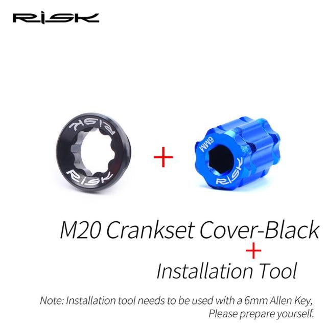 RISK M20 Bottom Bracket Chainwheel BB Cranks Cover Caps CNC MTB Shaft ...