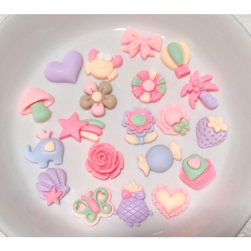 10pcs Flatback Resin Charms Decoden - Mixes - Ribbons, Cookies ...