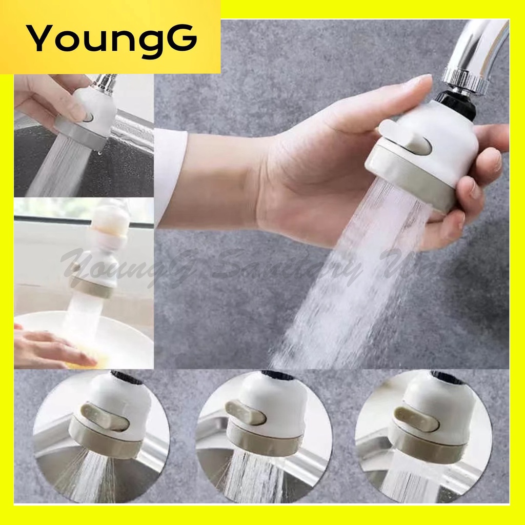 Kitchen High Pressure Water Filter Water Saving Device 3 Modes Faucet