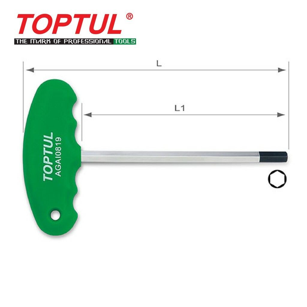 TOPTUL T-Type Hex Key Wrench Metric AGAI Series | Shopee Philippines